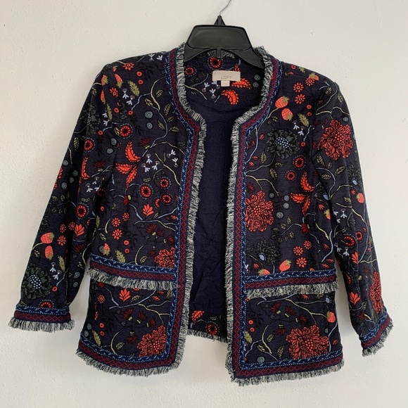 LOFT | Jackets & Coats | Floral Casual Spring Jacket | Poshmark